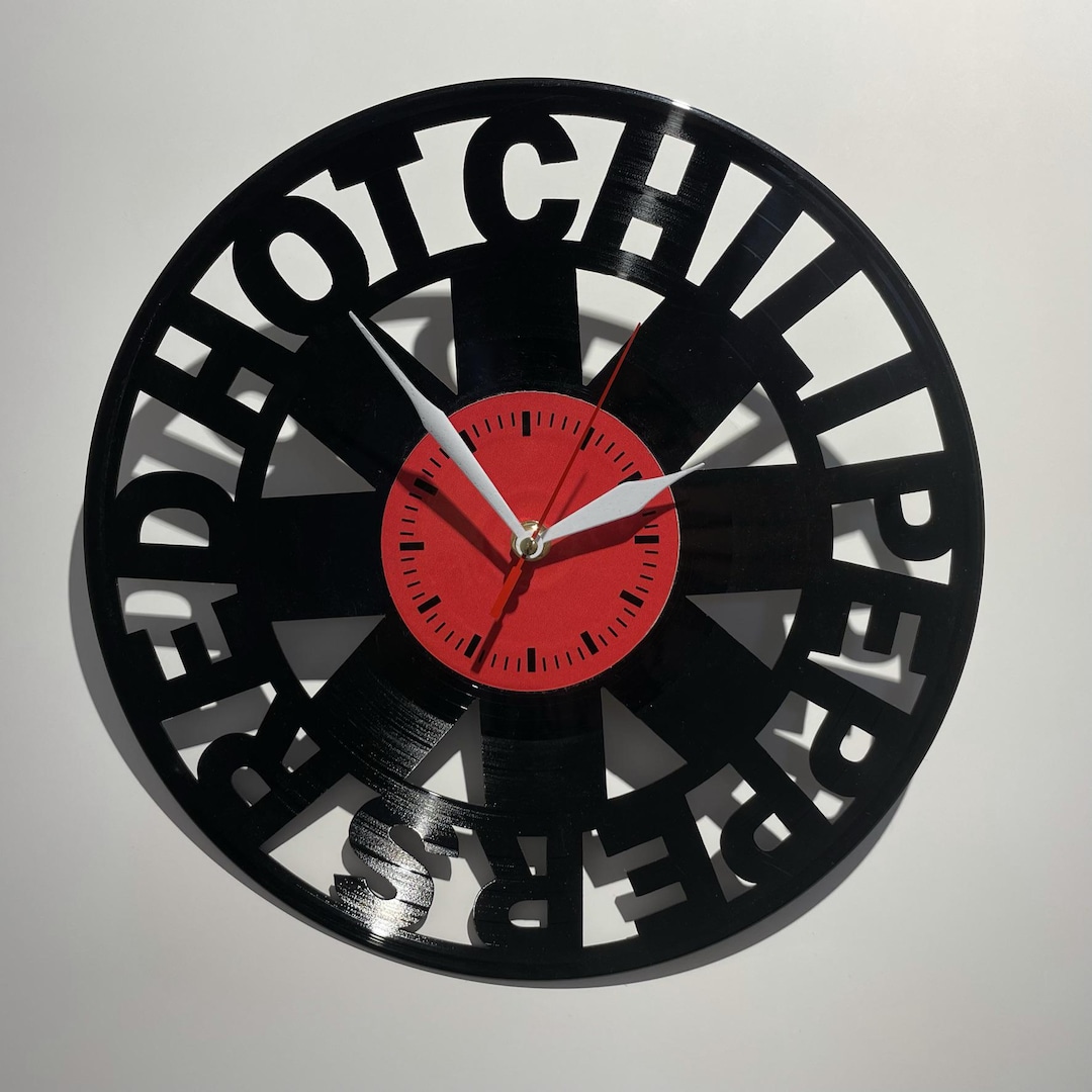 Red Hot Chili Peppers Vinyl Record Clock, Mancave Decoration, Christmas ...