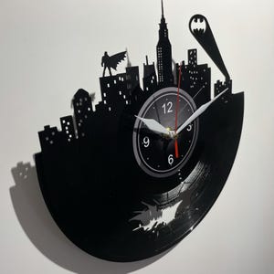 Dark Knight Vinyl Record Wall Clock, Superhero Comic Decor - Etsy
