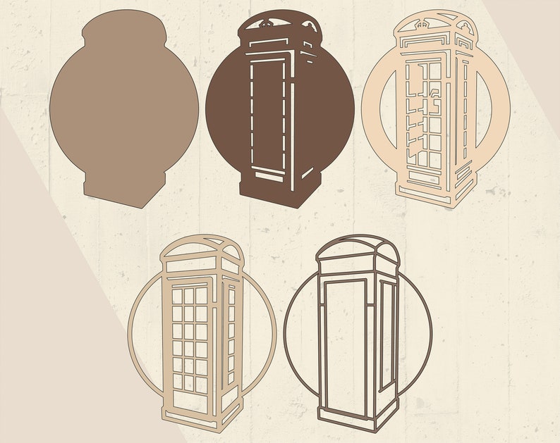 Telephone Booth 3D SVG for Laser Cuts, Instant Digital Download ...
