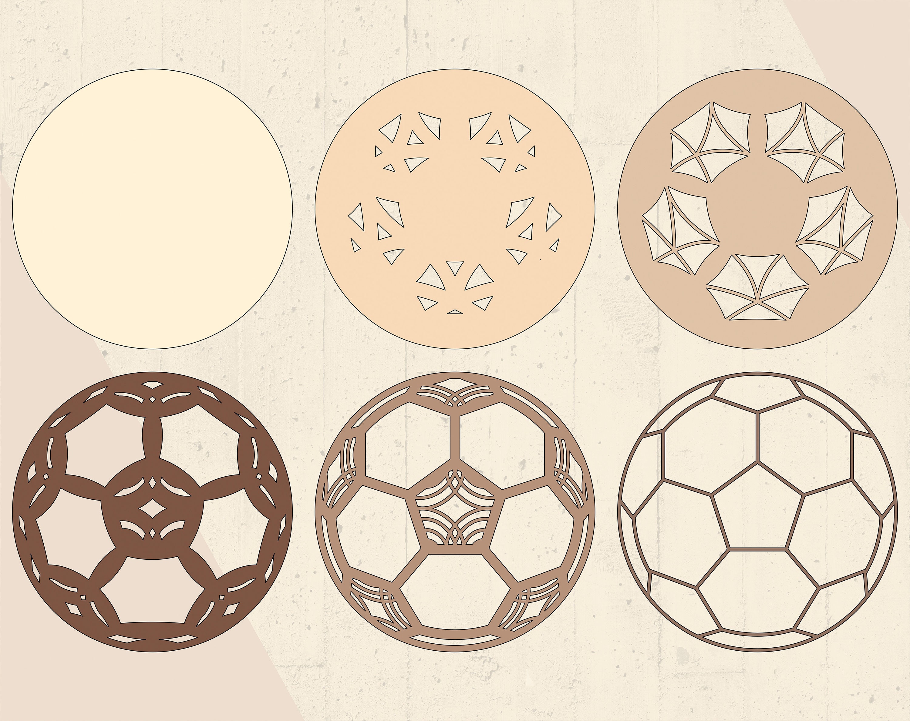 Soccer Ball 3D SVG File, Laser Cutting, Layered Paper Art, Digital ...