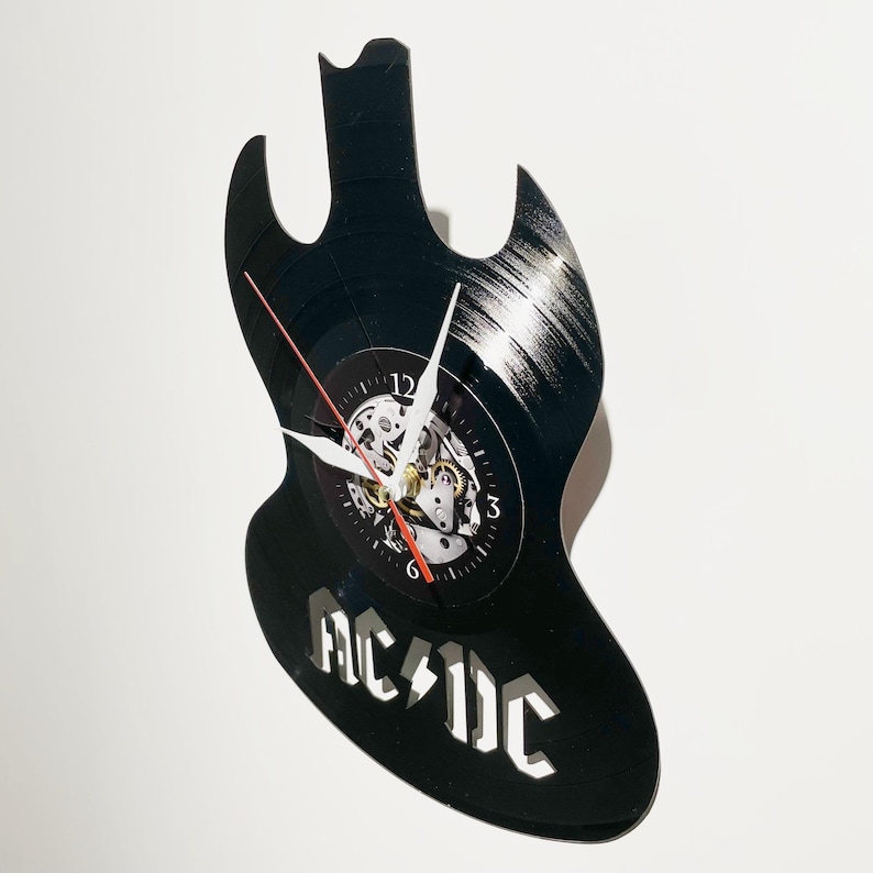 ACDC Vinyl Record Clock, Rock Band Decor, Gifts for Brother, Music ...