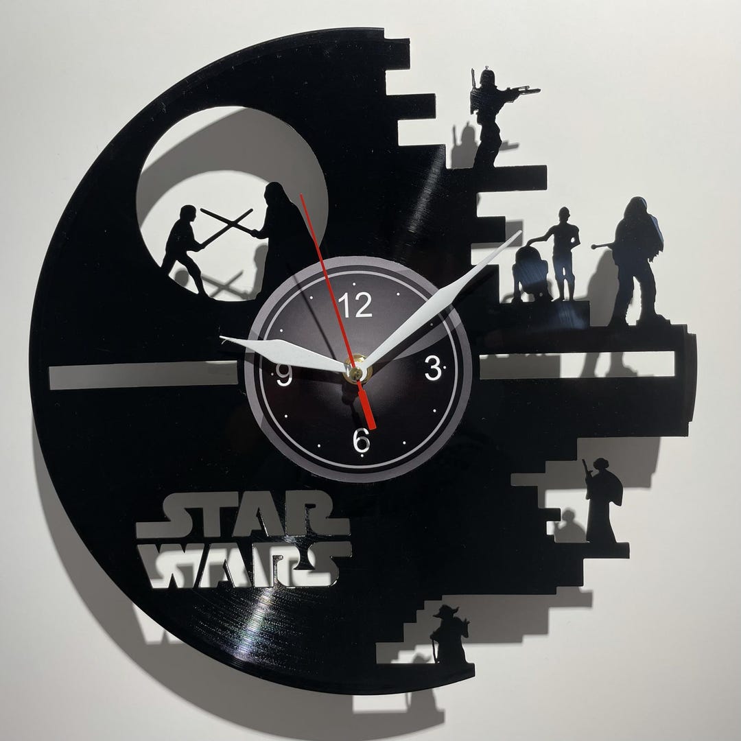 Death Star Vinyl Record Clock, Star Wars Teens Room Decor - Etsy