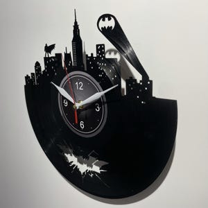 Dark Knight Vinyl Record Wall Clock, Superhero Comic Decor - Etsy