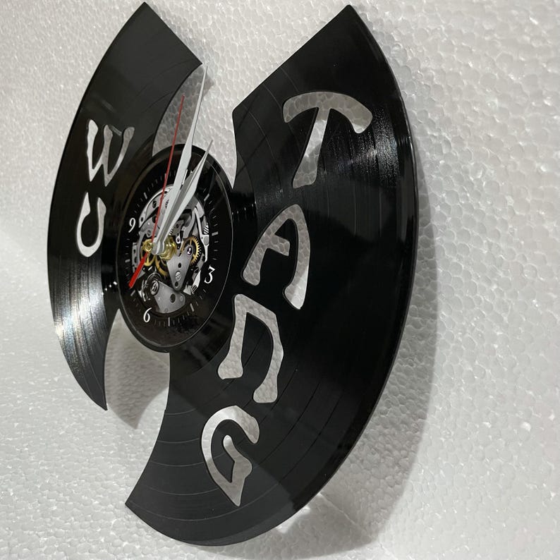 Hip Hop Music Vinyl Record Clock, Rapper Gift, Unique Apartment Decor ...