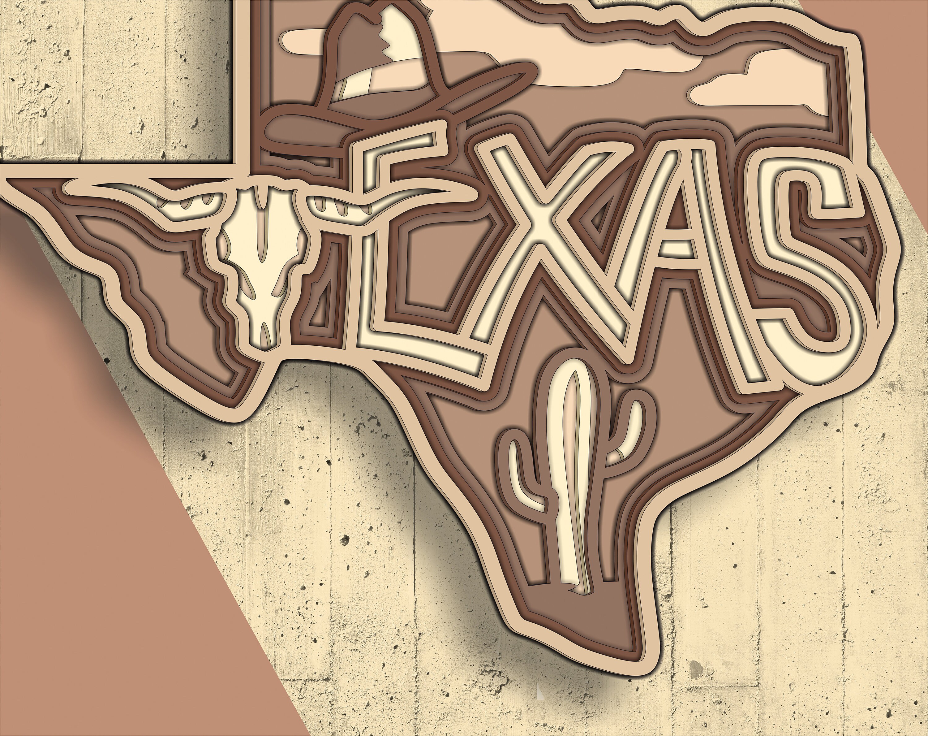 Texas SVG Files for Cricut, Laser Cutting Files, Digital Download, Wild ...