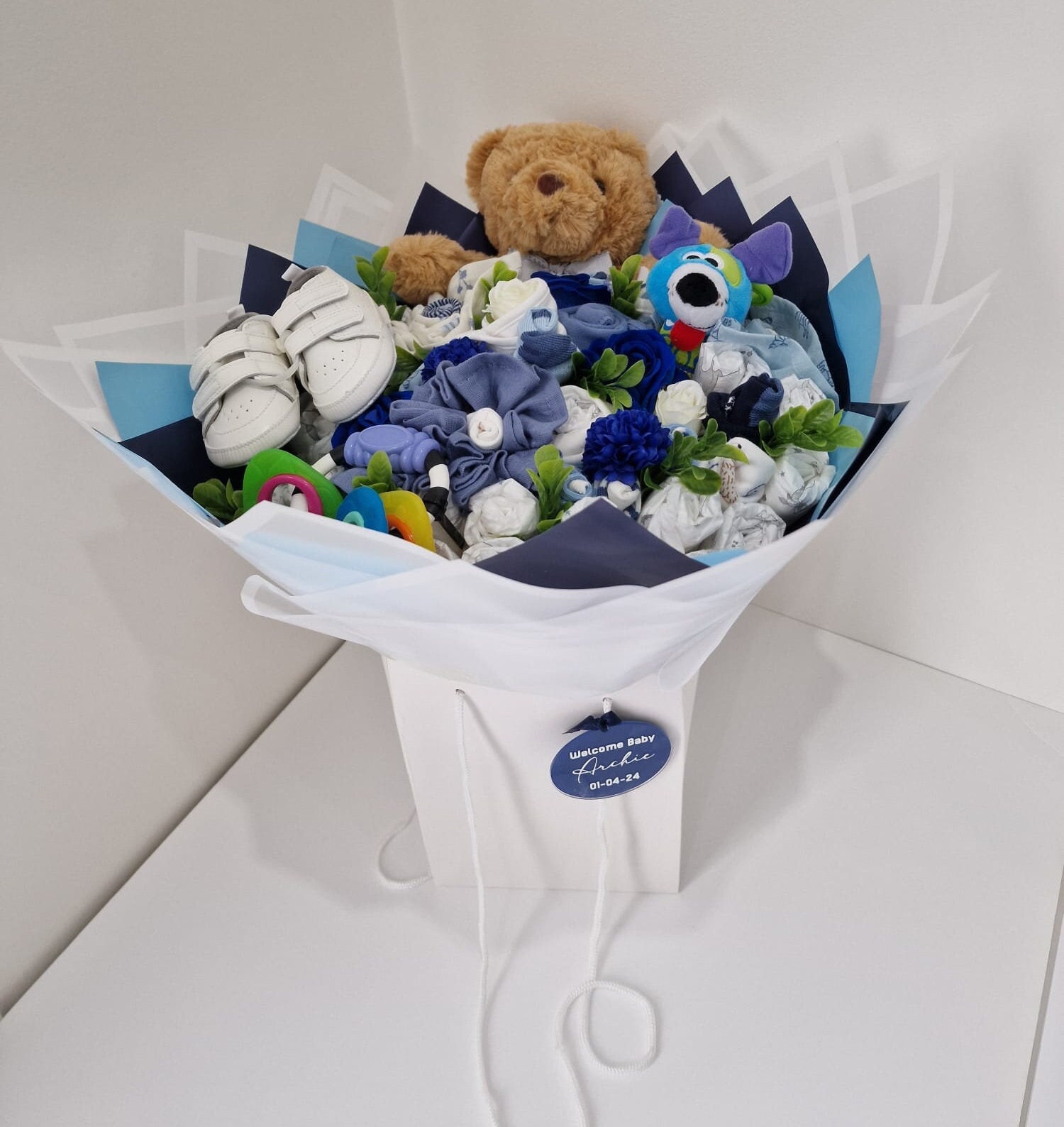 Baby Clothes Bouquet, New Mum Gift, Maternity Gift, Baby Bouquet, Baby Gift, Newborn, Birth ...