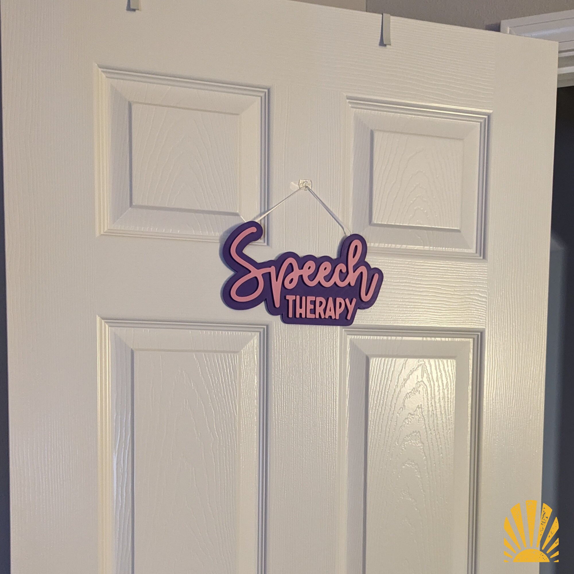 Speech Therapy Door Sign Door Hanging Sign SLP Door Plate Office Door ...