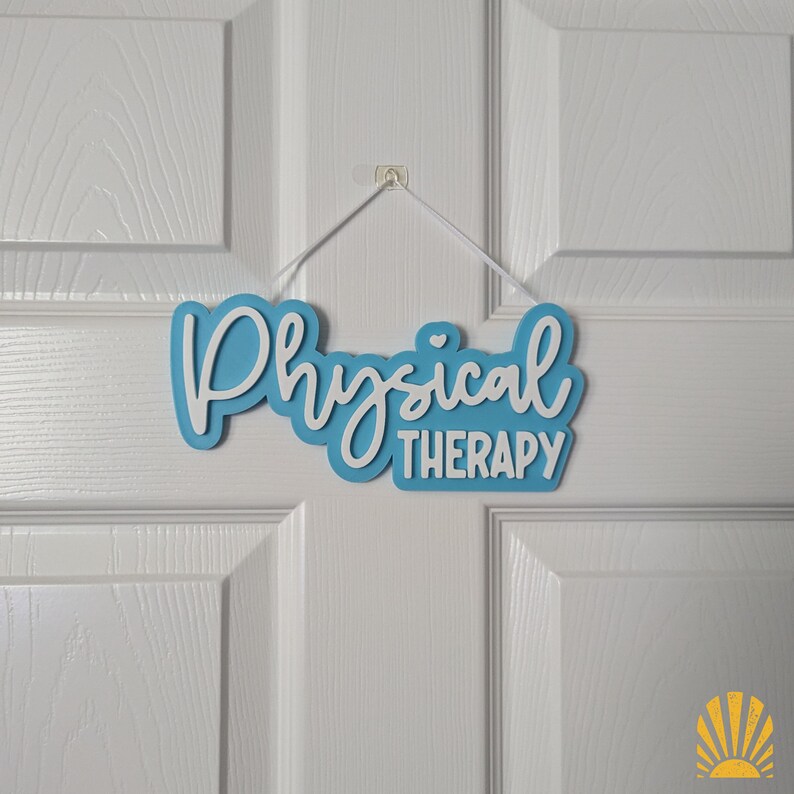 Physical Therapy Door Sign | Door Hanging Sign | PT Door Plate | Office ...