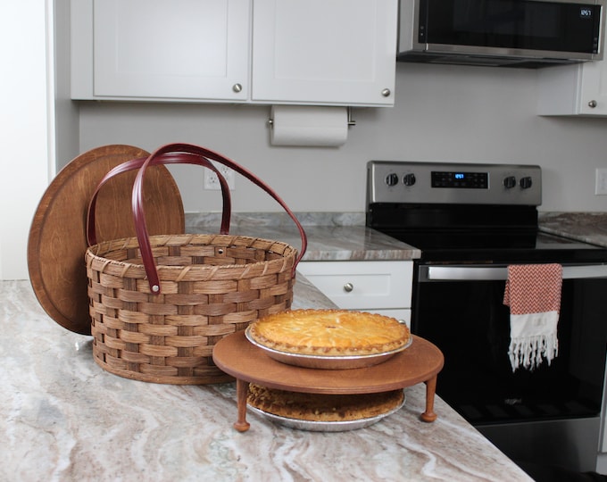 Antique Pie Basket With Hinged Lid and Handles - Etsy