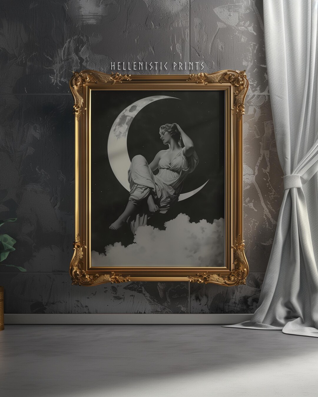 Selene | Goddess of the Moon | Greek Goddess Wall Print Antique Art ...