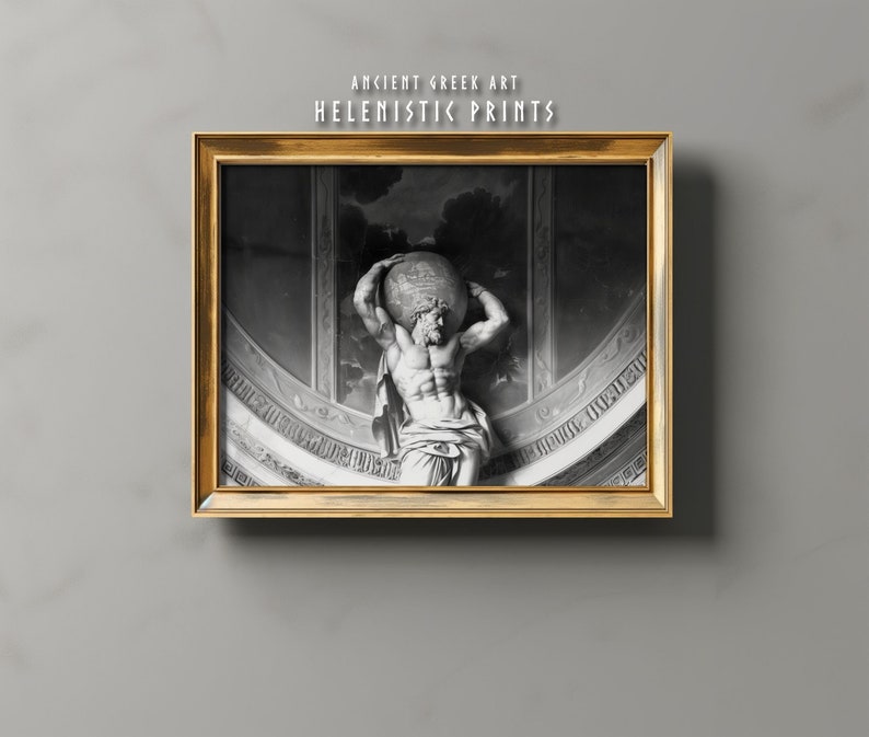 Atlas the God of Strength & Endurance | Printable Hellenistic Art ...