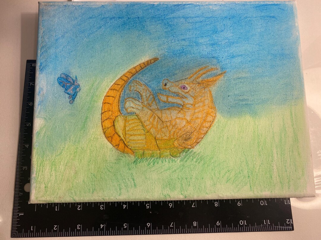 Baby Dragon Painting - Etsy