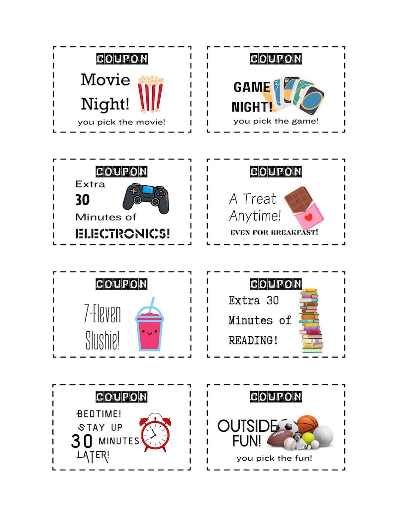 Coupons Kids| Coupons Digital | Coupons PDF - Etsy