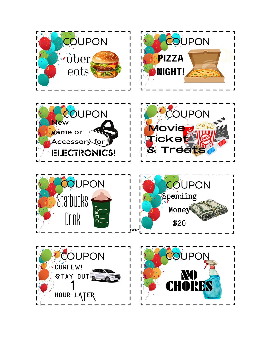 Happy Birthday Coupons Teens | Happy Birthday Coupons Digital | Happy ...