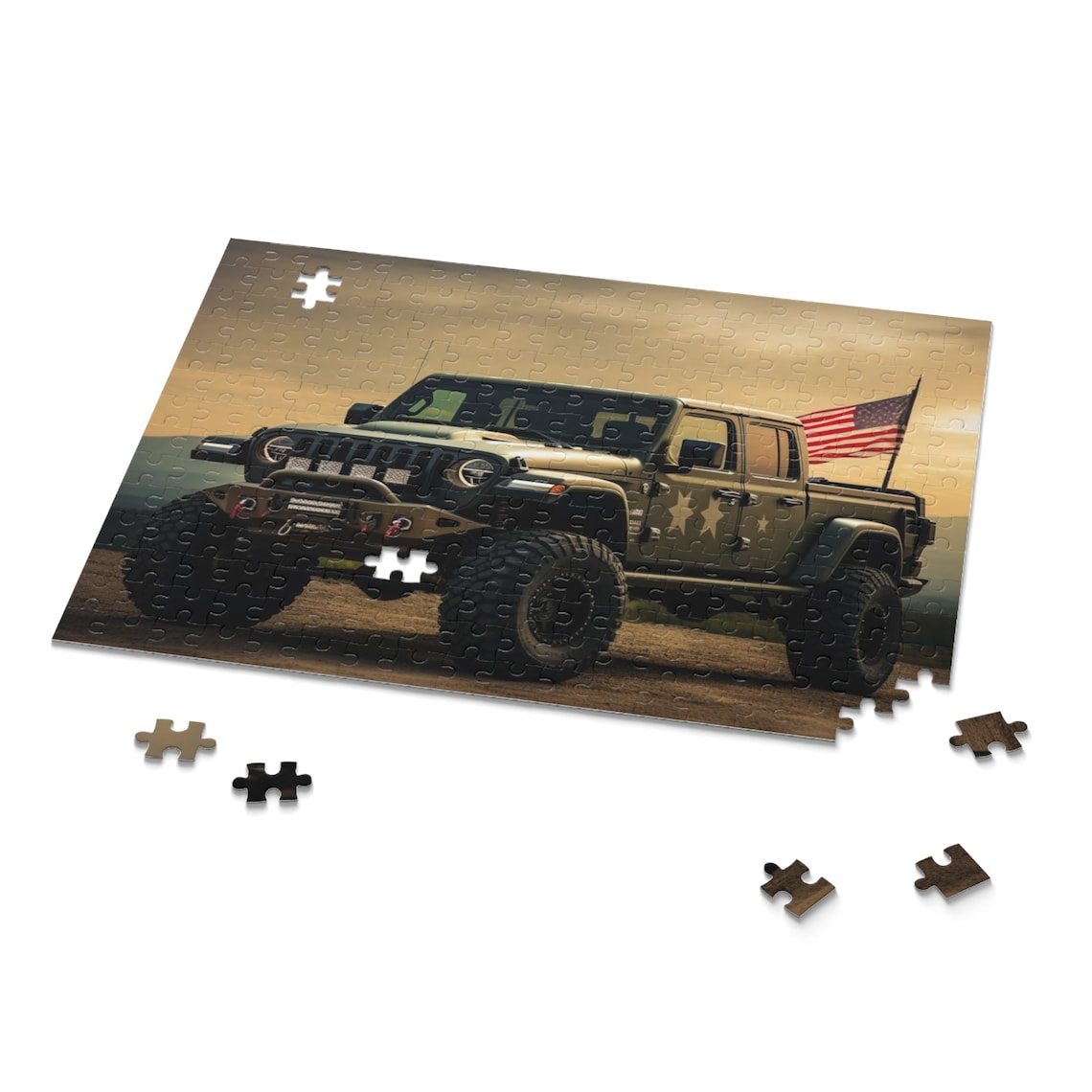 Jeep Army Star Spangled Banner jigsaw Puzzle, 3 Sizes - Etsy