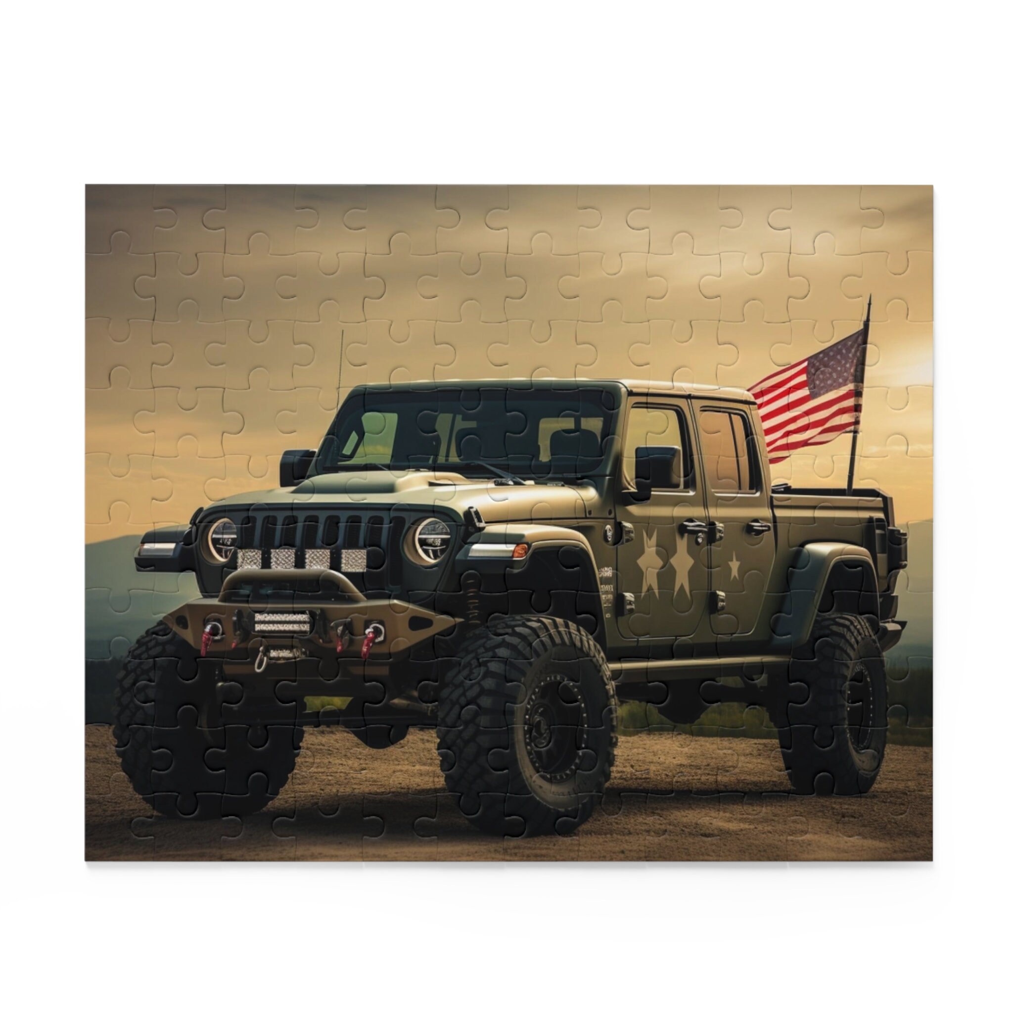 Jeep Army Star Spangled Banner jigsaw Puzzle, 3 Sizes - Etsy