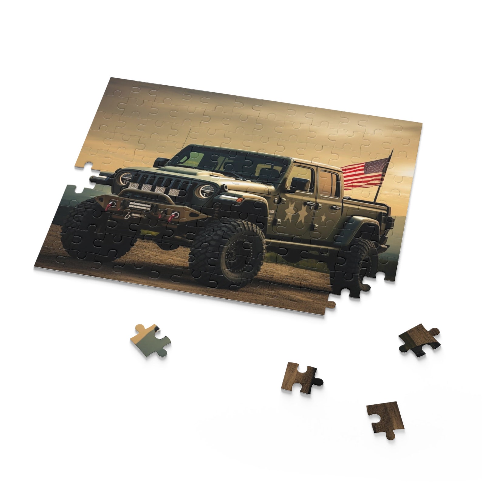 Jeep Army Star Spangled Banner jigsaw Puzzle, 3 Sizes - Etsy