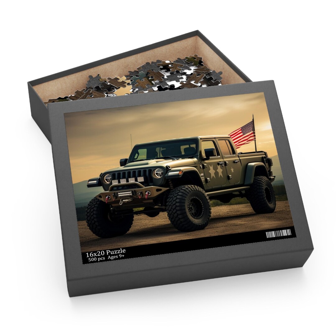 Jeep Army Star Spangled Banner jigsaw Puzzle, 3 Sizes - Etsy