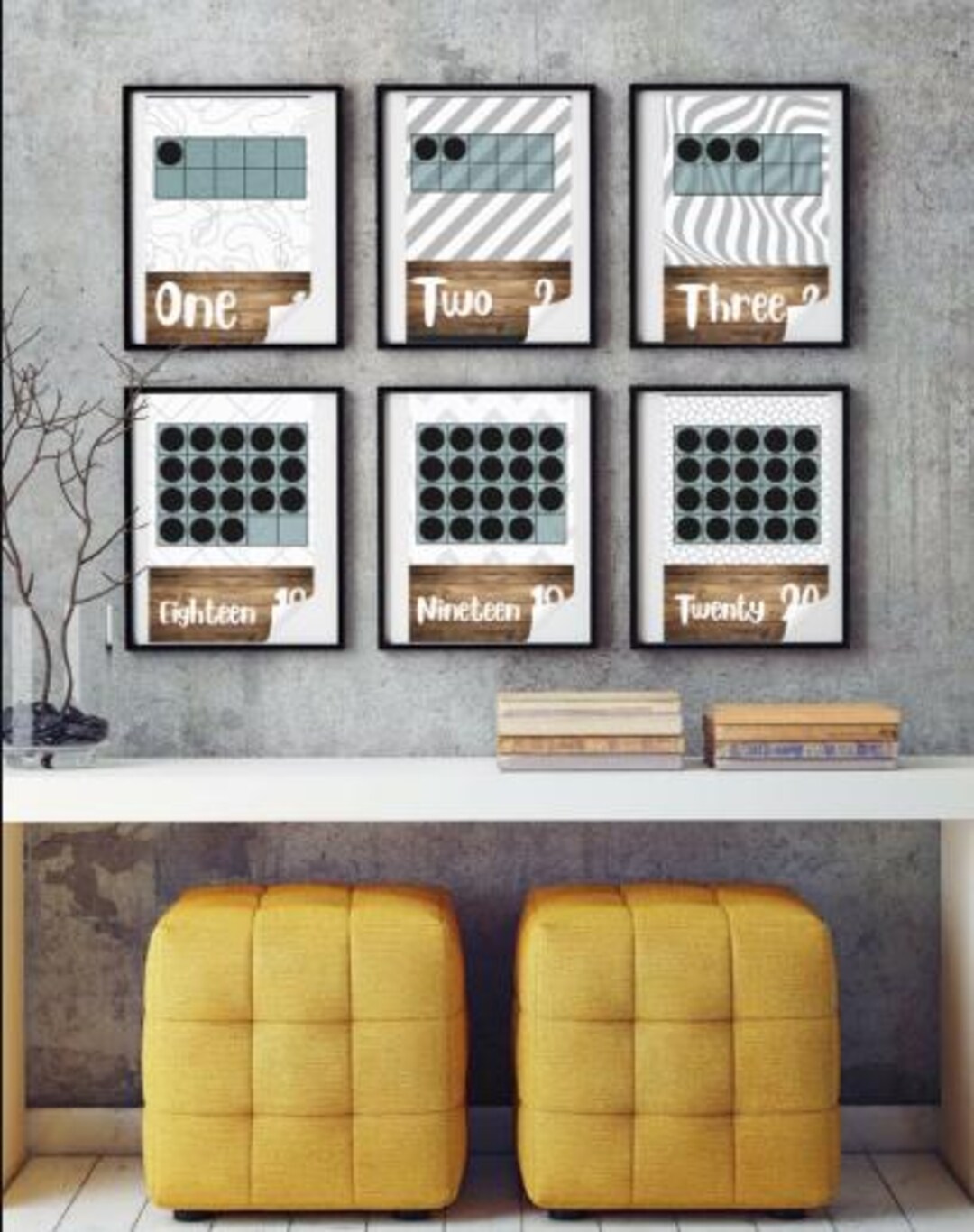 Number Poster 1-20 - Etsy
