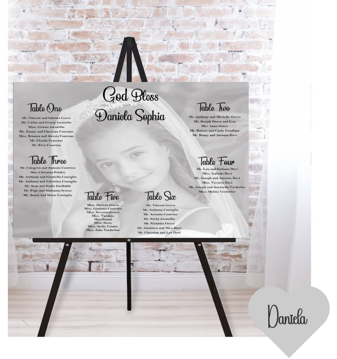 Place Card Chart Board - Etsy