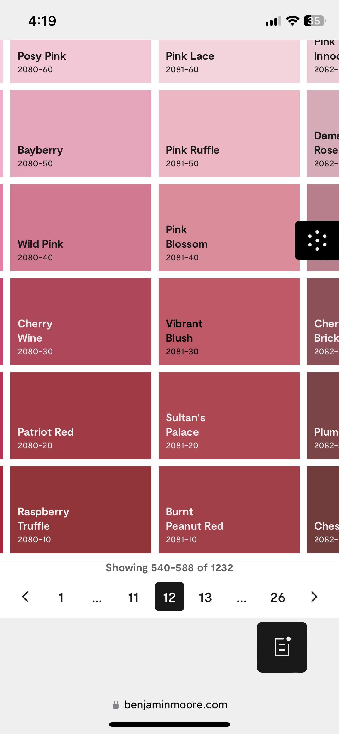 Benjamin Moore Colour Preview Fan - Etsy