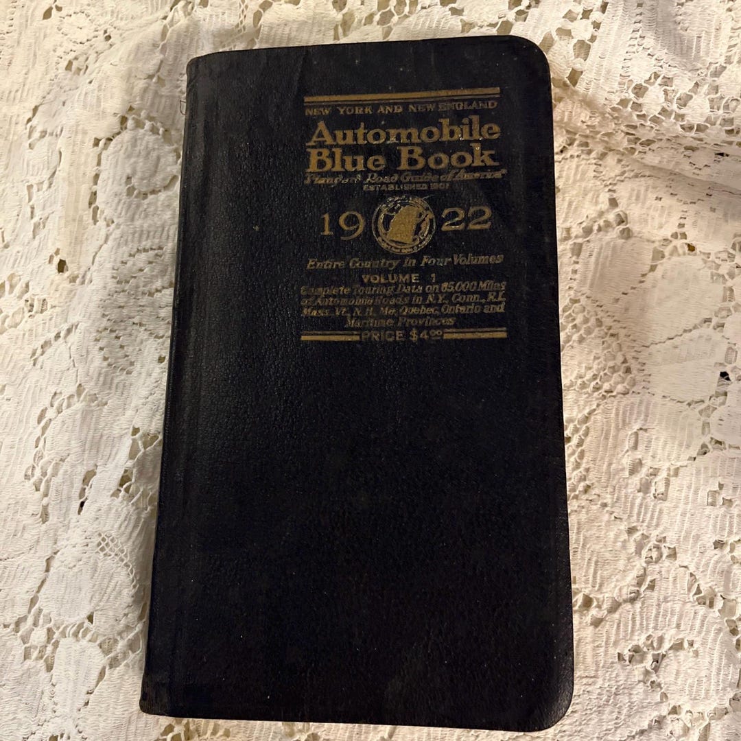 Automobile Blue Book for New York and New England 1922 Volume 1 - Etsy