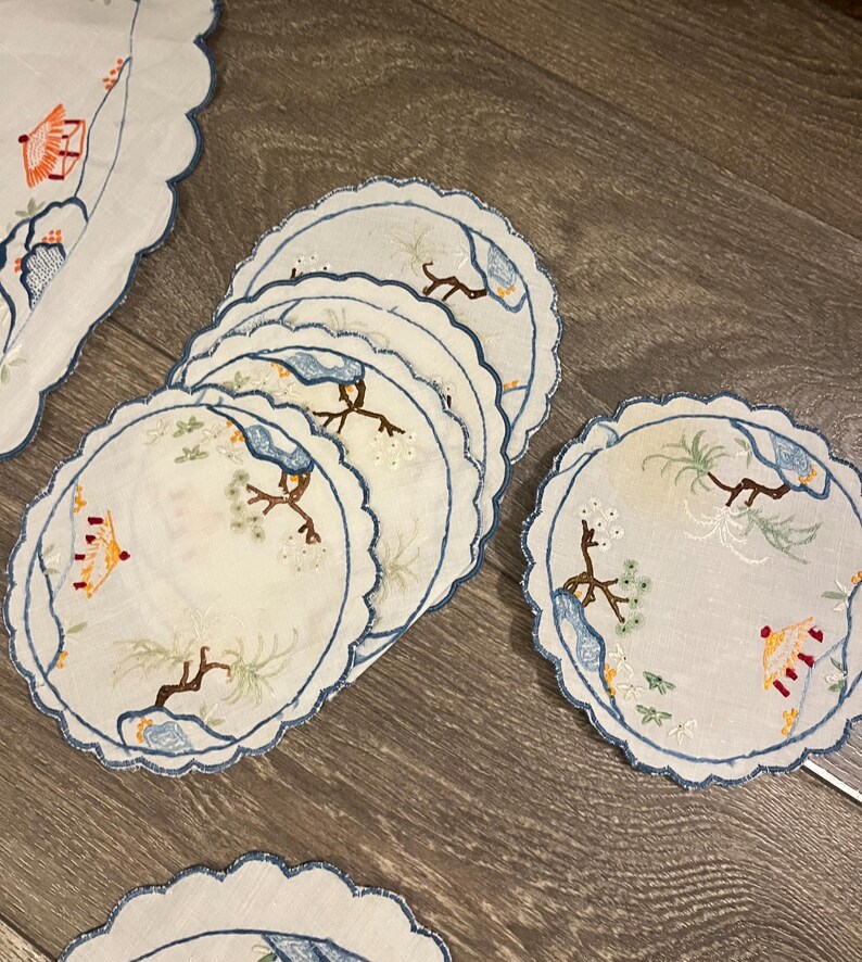 Chinese Themed Doily Set - Etsy