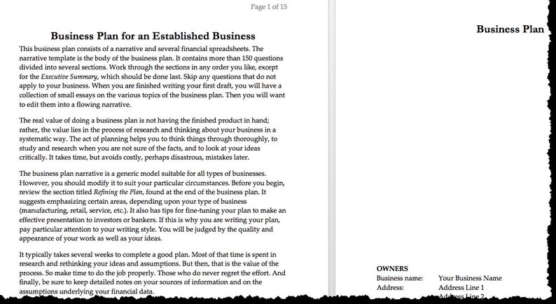 Generic Business Plan Template - Etsy