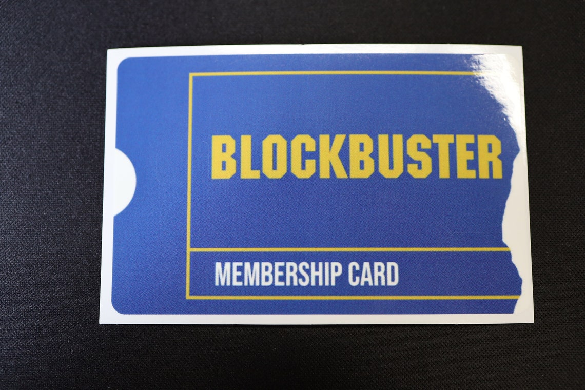 Blockbuster Membership Glossy Card Sticker, Premium High Quality ...