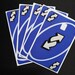 Blue Uno Reverse Card Glossy Vinyl Card Cover, Premium High Quality ...