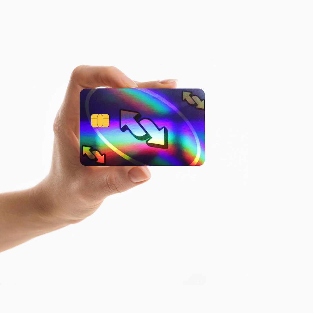 Blue Uno Reverse Card holographic Card Cover, Premium High Quality ...