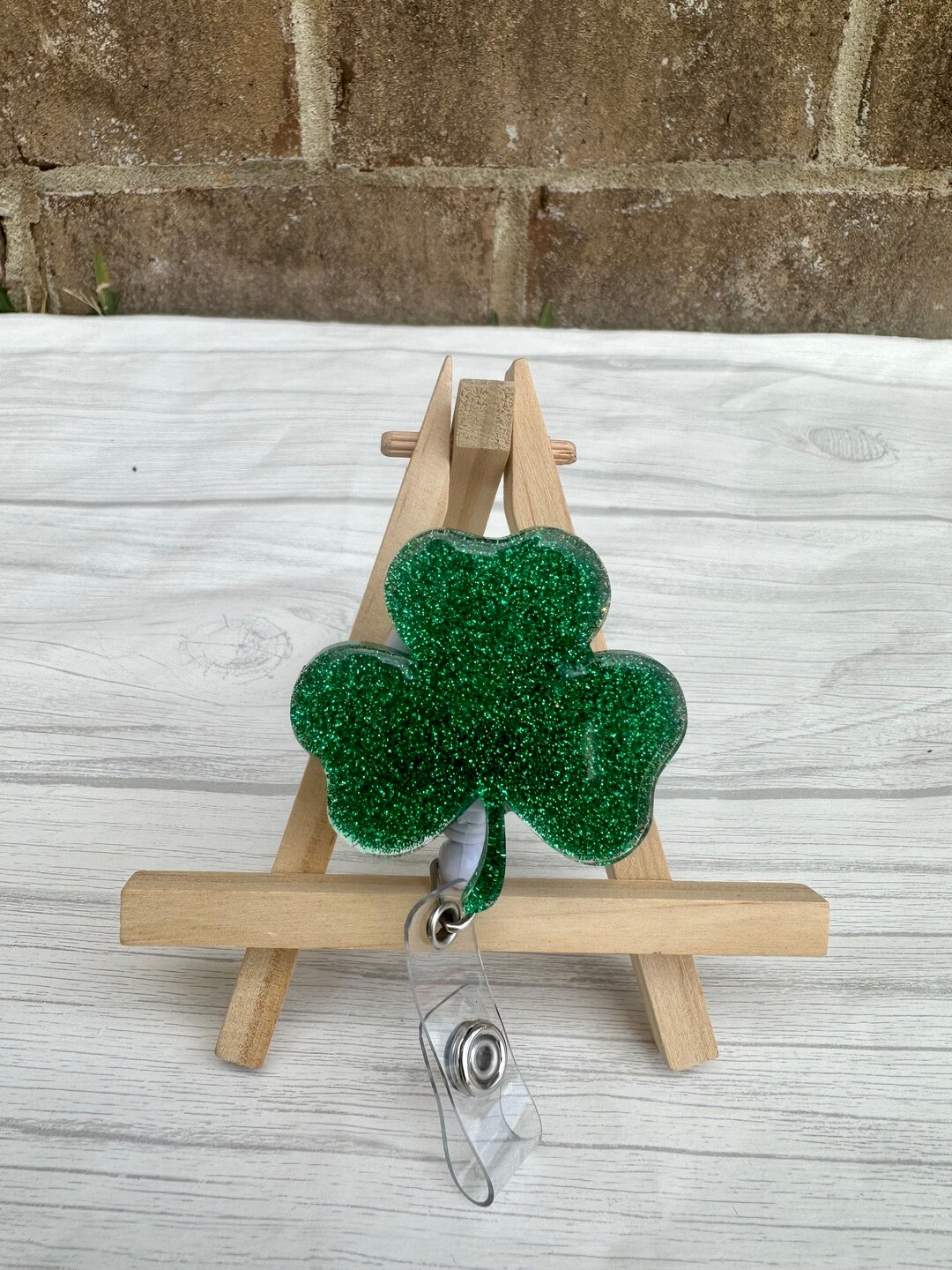 3 Leaf Clover Badge Topper |clover Shamrock | Sparkling Clover ...