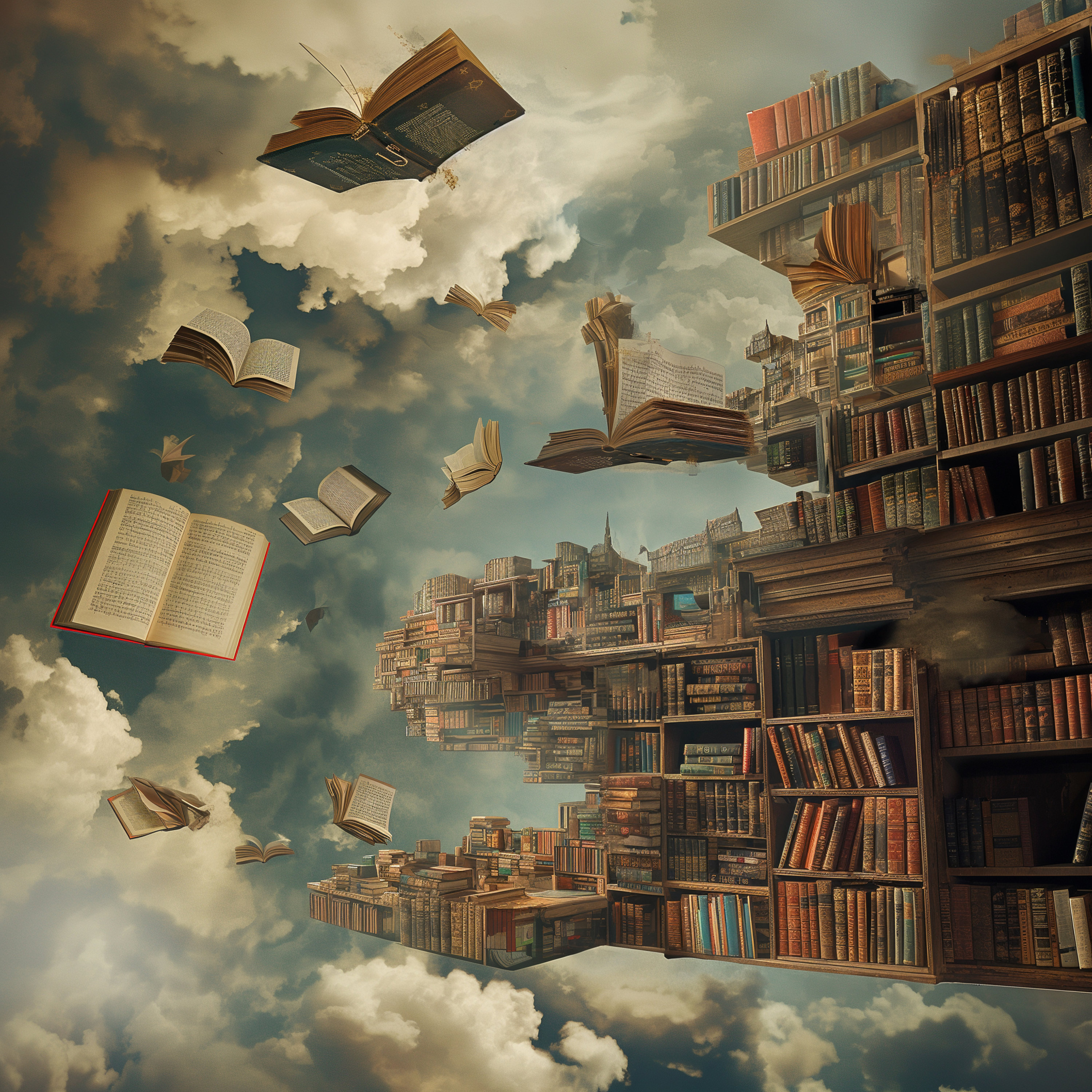 Floating Libraries : Instant Download PC & Mobile - Unique Etsy Digital Art for Instant Device ...