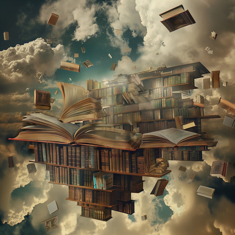 Floating Libraries : Instant Download PC & Mobile - Unique Etsy Digital ...