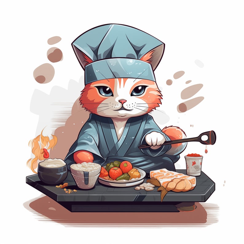 Sushi Cat: Instant Download PC & Mobile - Etsy