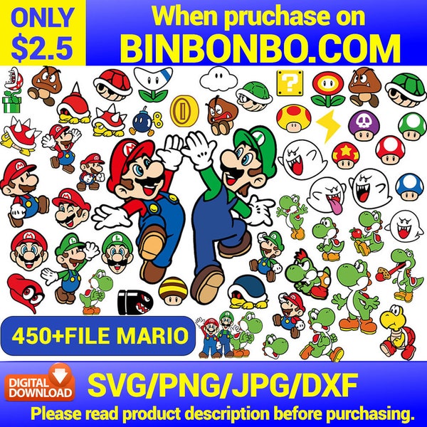 Mario Svg Files for Cricut - Etsy