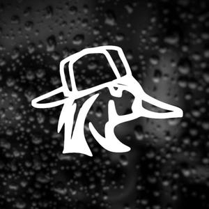 Duck With Backwards Hat Vehicle Vinyl Decal - Etsy