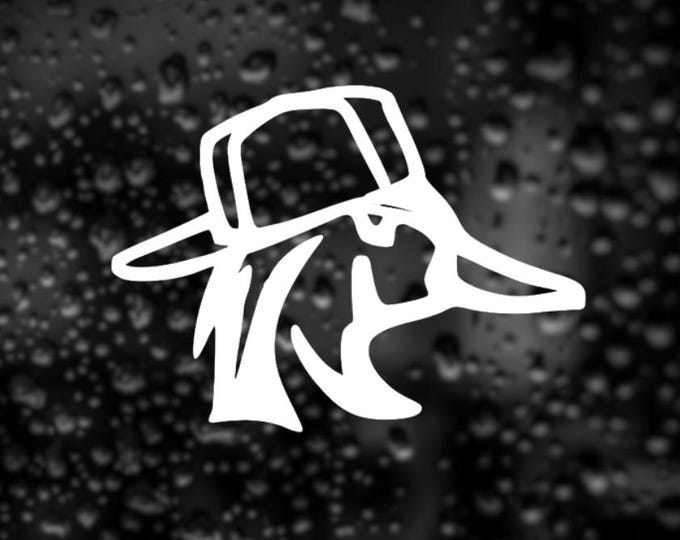 Duck With Backwards Hat Vehicle Vinyl Decal - Etsy
