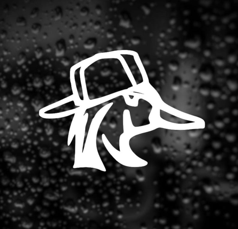 Duck With Backwards Hat Vehicle Vinyl Decal - Etsy