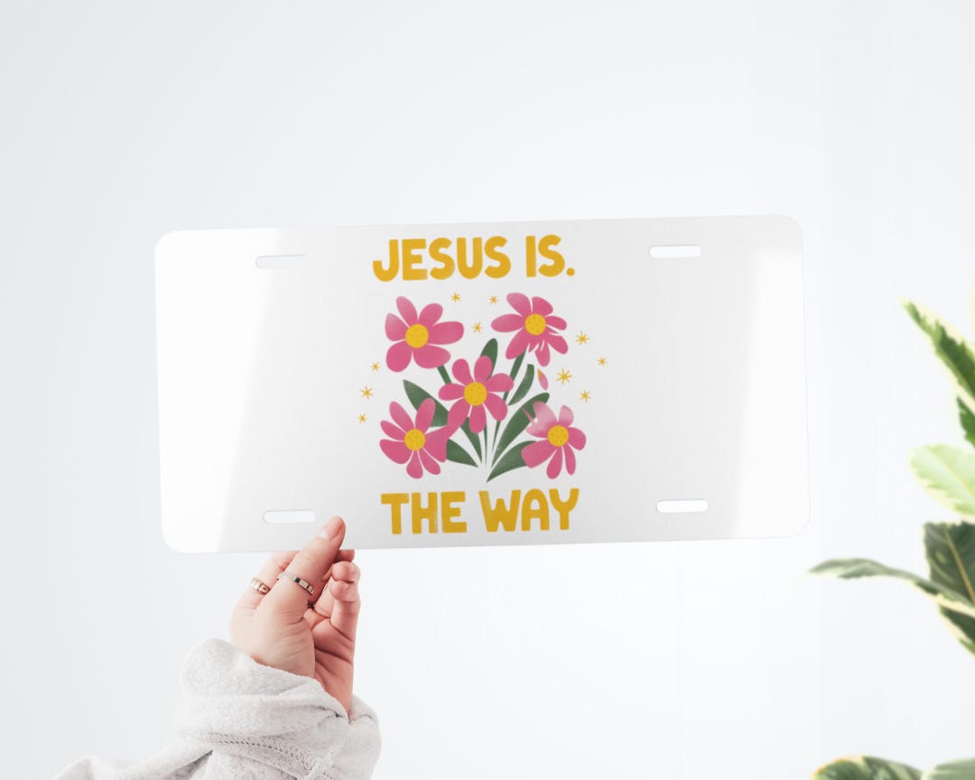 Jesus is the Way Vanity Plate | Floral Bouquet, Christian Faith License ...