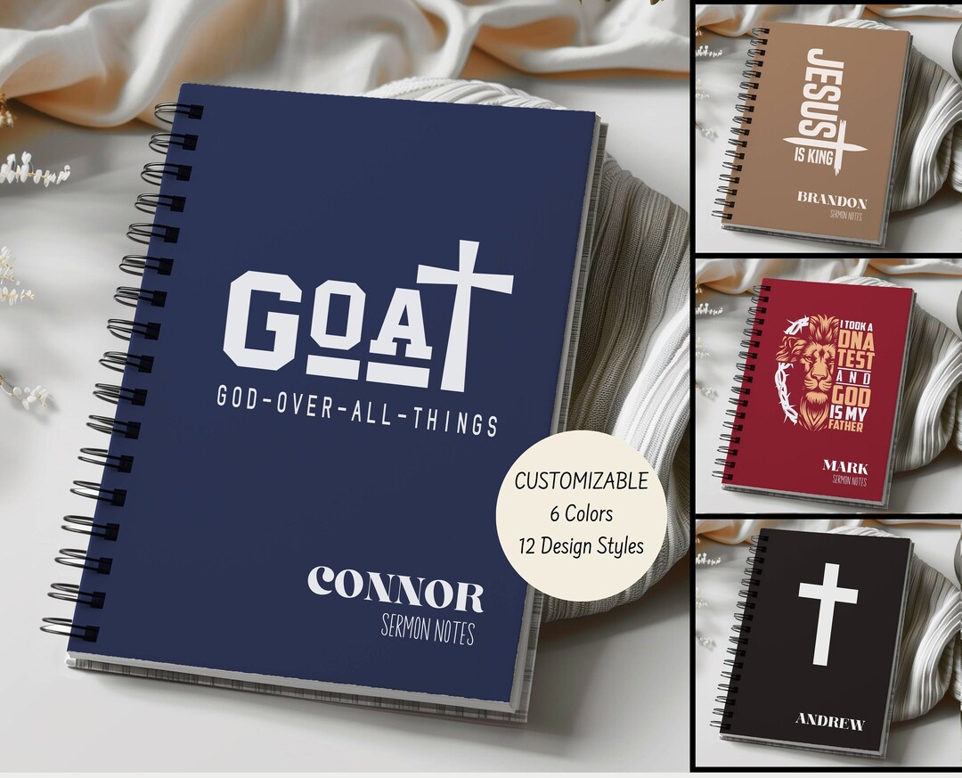 Church Sermon Note Notebook Personalized Name Answered Prayer Journal ...