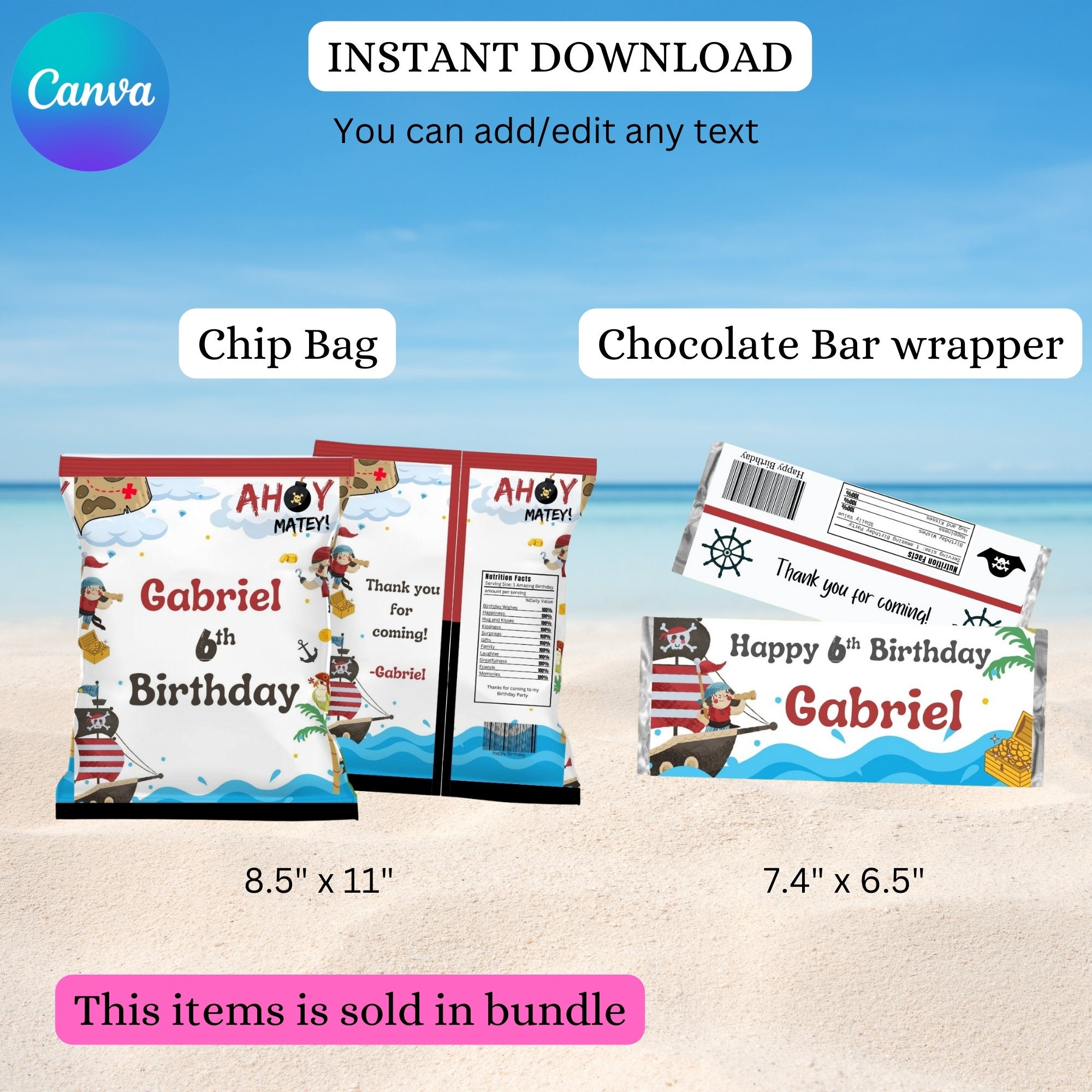 Editable Pirate Birthday Party Welcome Sign Pirate Birthday Party ...