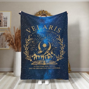Velaris Reading Blanket, ACOTAR Merch, City of Starlight Plush Throw ...
