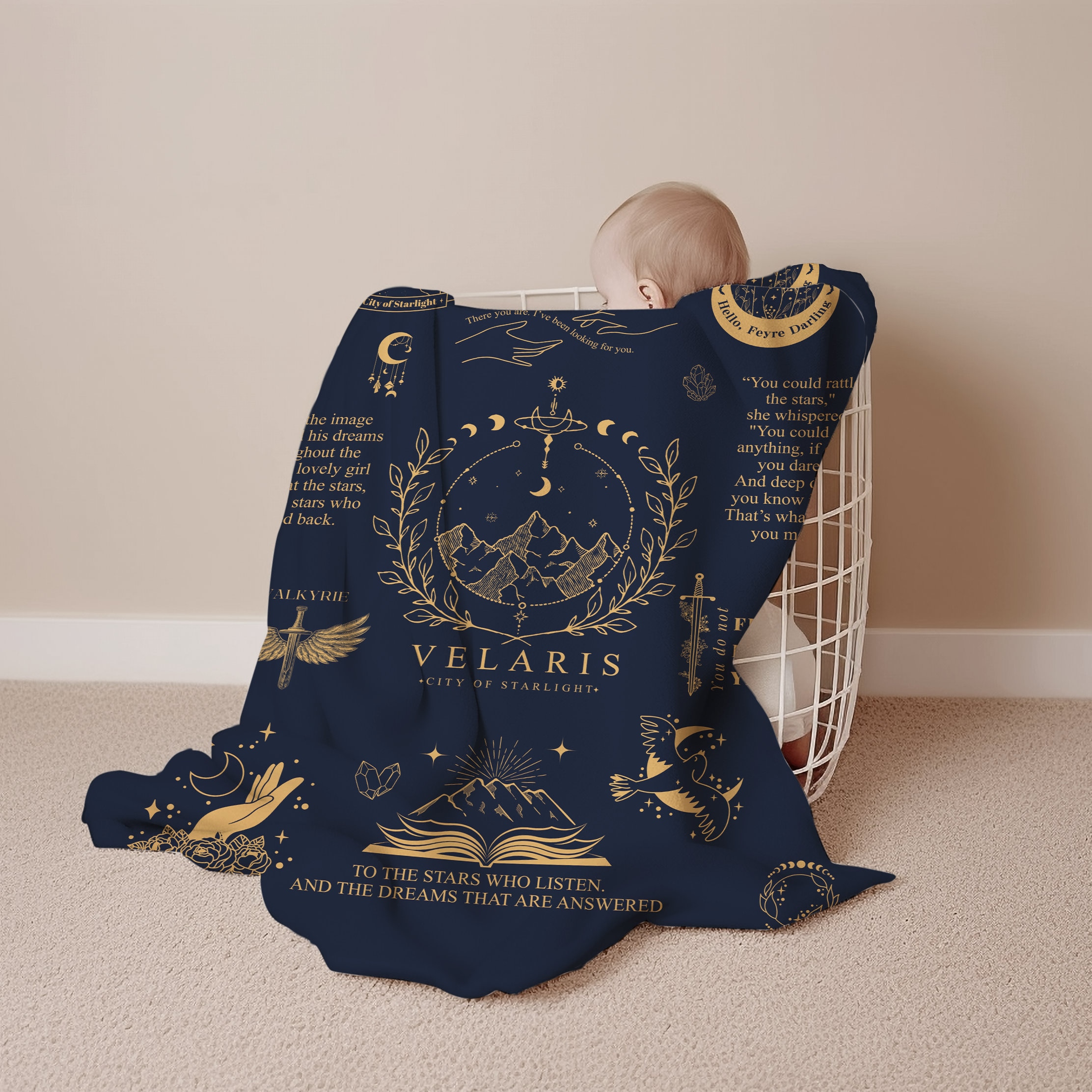 Velaris City of Starlight Throw Blanket, ACOTAR SJM Reading Merch ...