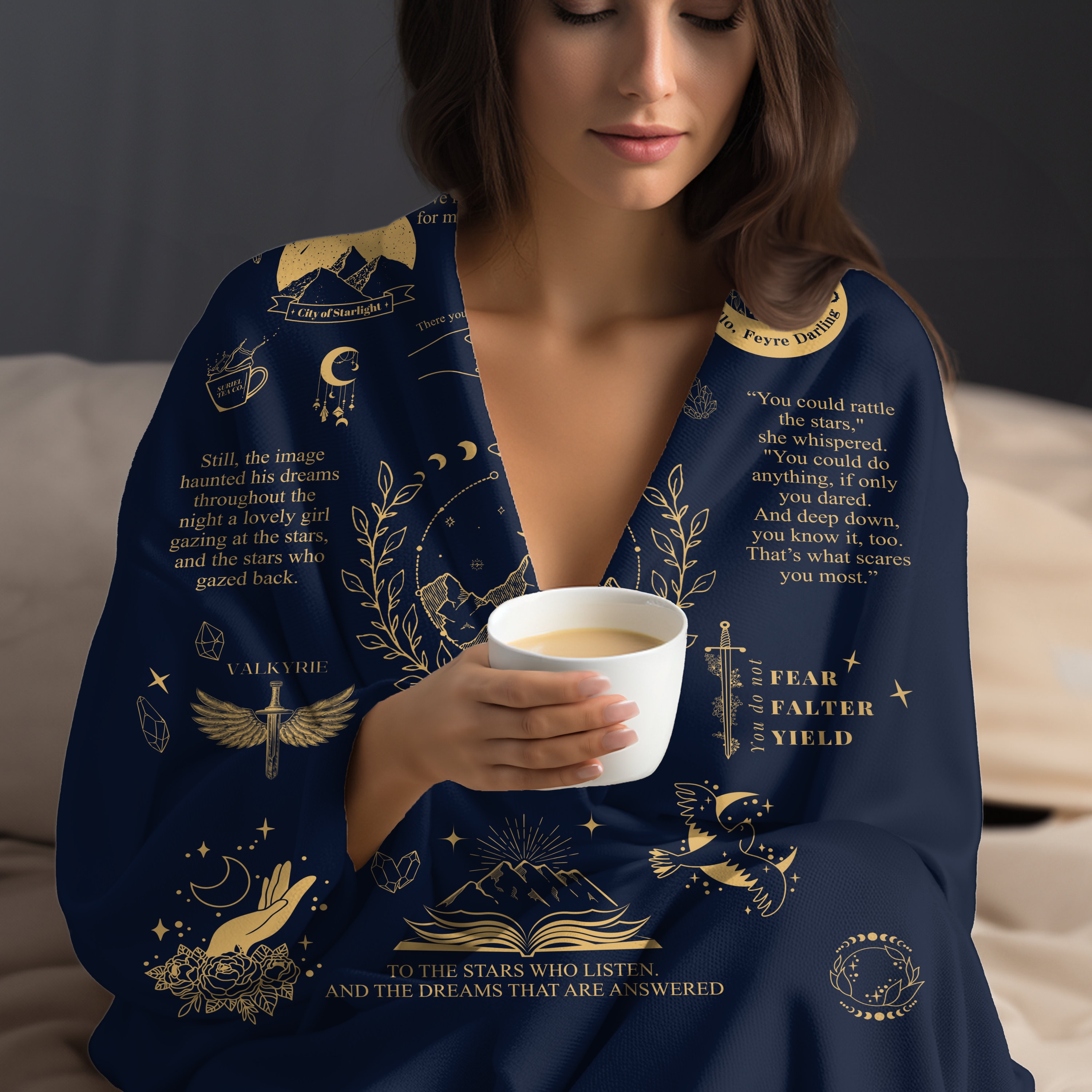 Velaris City of Starlight Throw Blanket, ACOTAR SJM Reading Merch ...