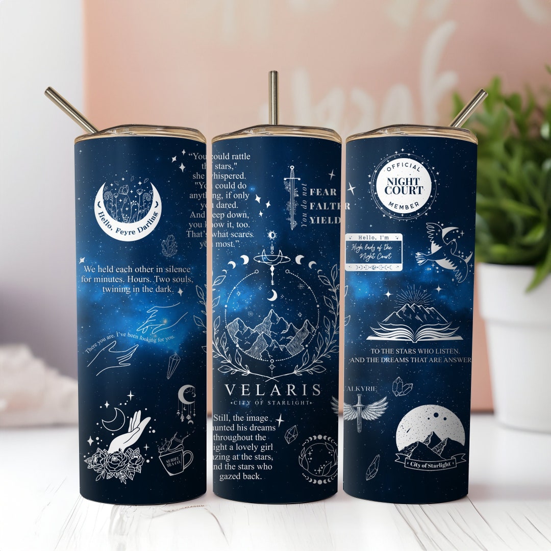 Velaris Starlight City 30oz Tumbler, ACOTAR Fan Reusable Suriel Tea Cup ...