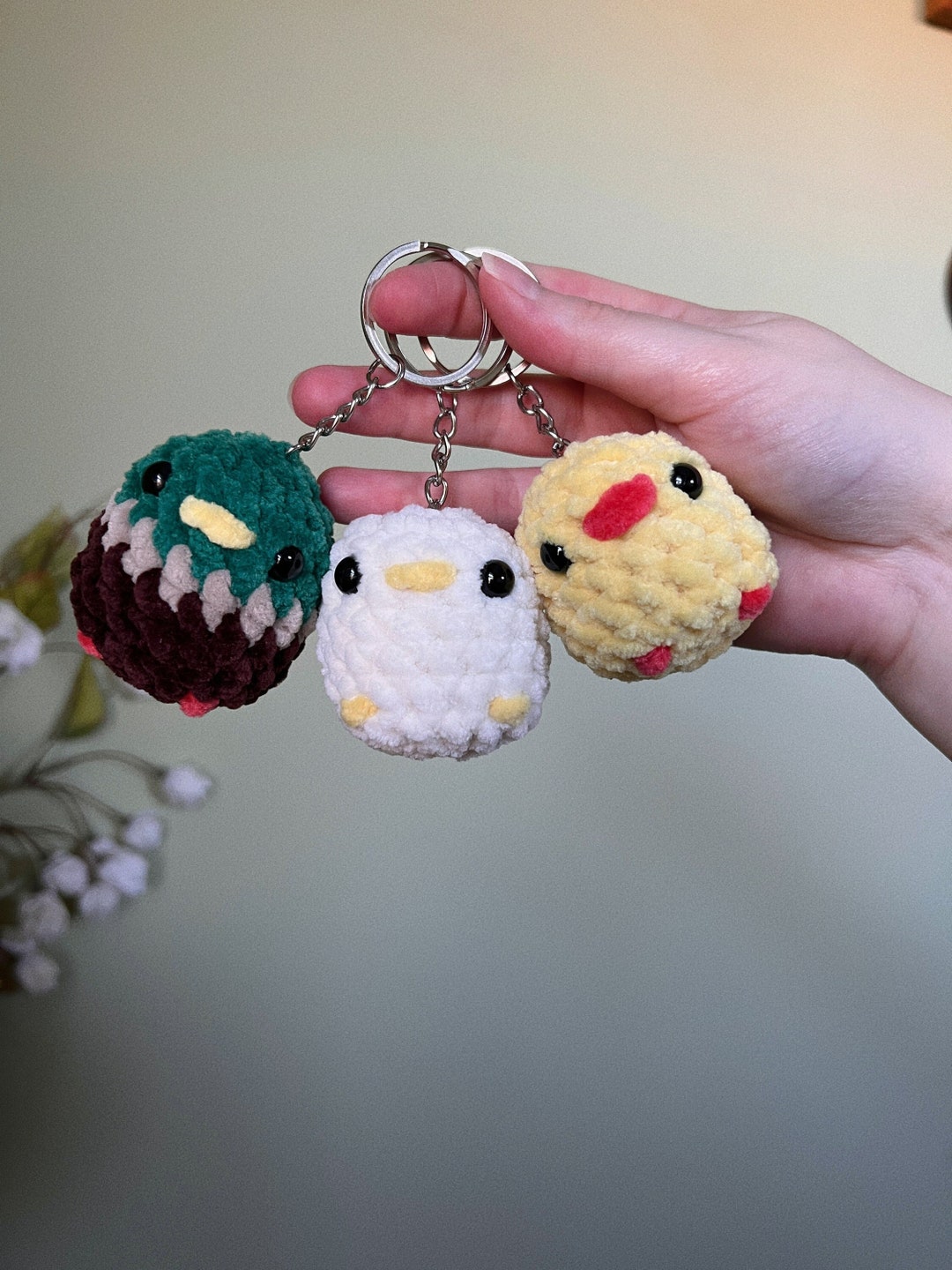 Duck Bag Charm Keychain | Baby Chick Keychain | Crochet Keychains ...