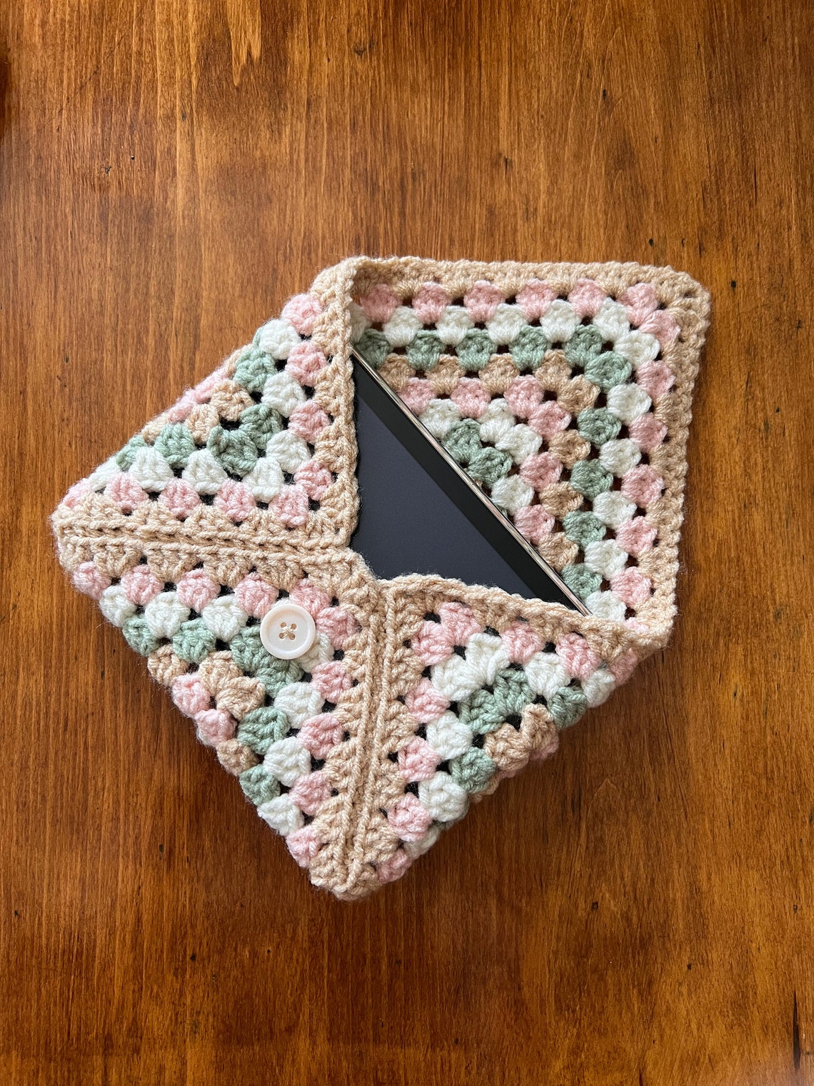Crochet Kindle Sleeve Granny Square Book Cover Protective Book Sleeve ...