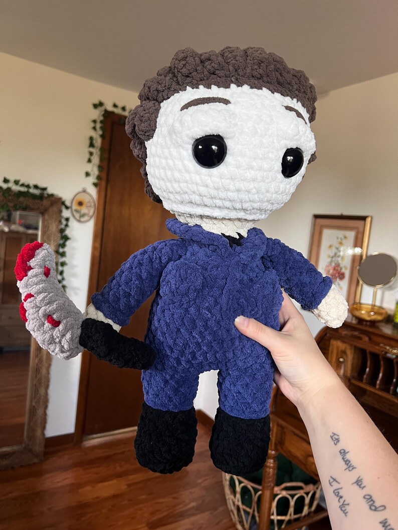 Michael Myers Crochet Plushie Scary Slasher Doll Stuffed Plushie ...