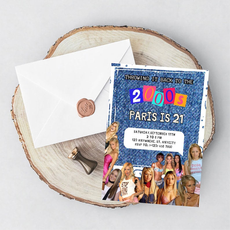 Early 2000s Themed Birthday Party Invitation Y2K Inspired Birthday ...